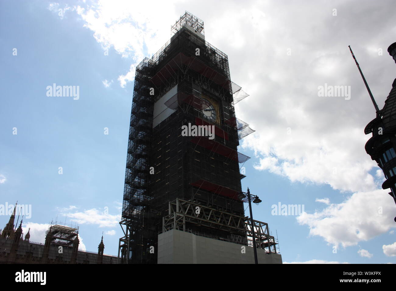 the Big Ben tower being restored in London Stock Photo - Alamy