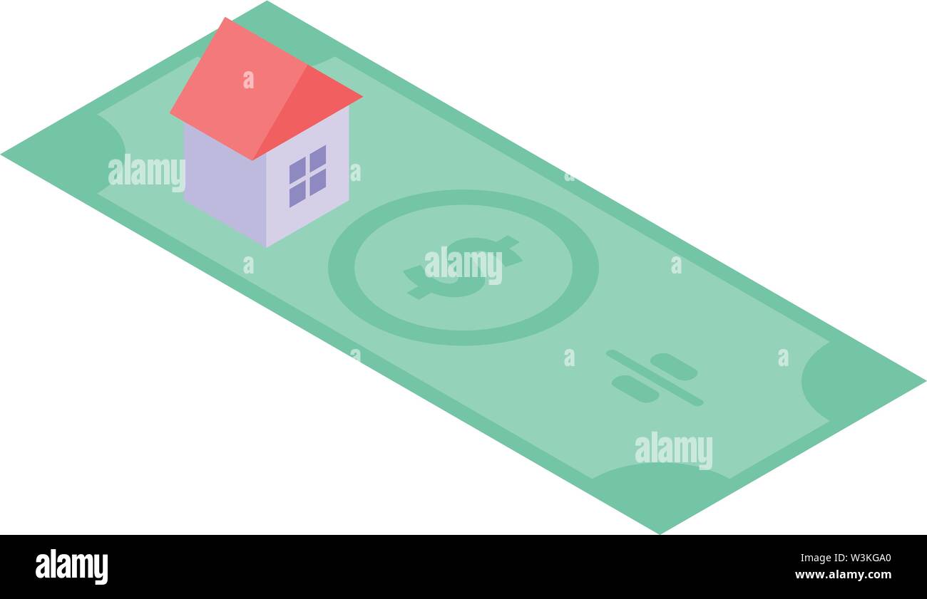 3d illustration house dollar Stock Vector Images - Alamy
