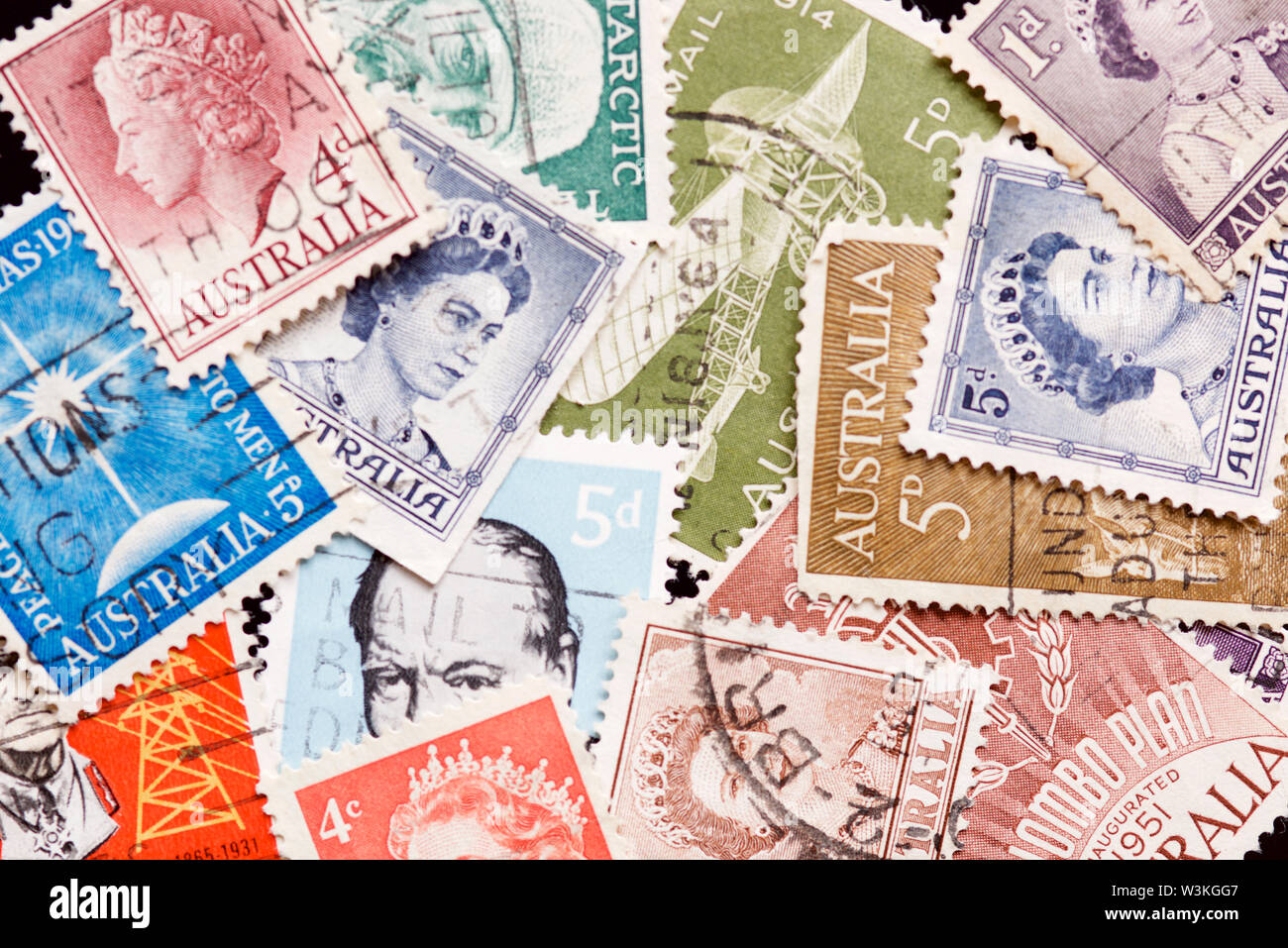 Australia stamps hi-res stock photography and images - Alamy