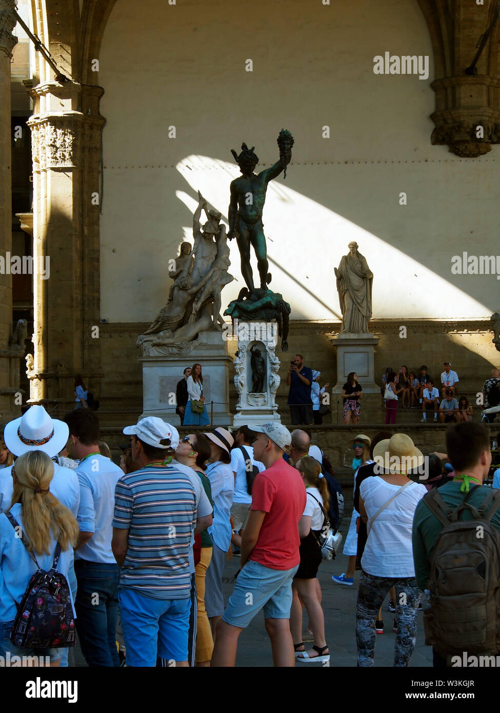 Italy, Tuscany, Florence, city, the Lanzi lodge, the sculpture and ...