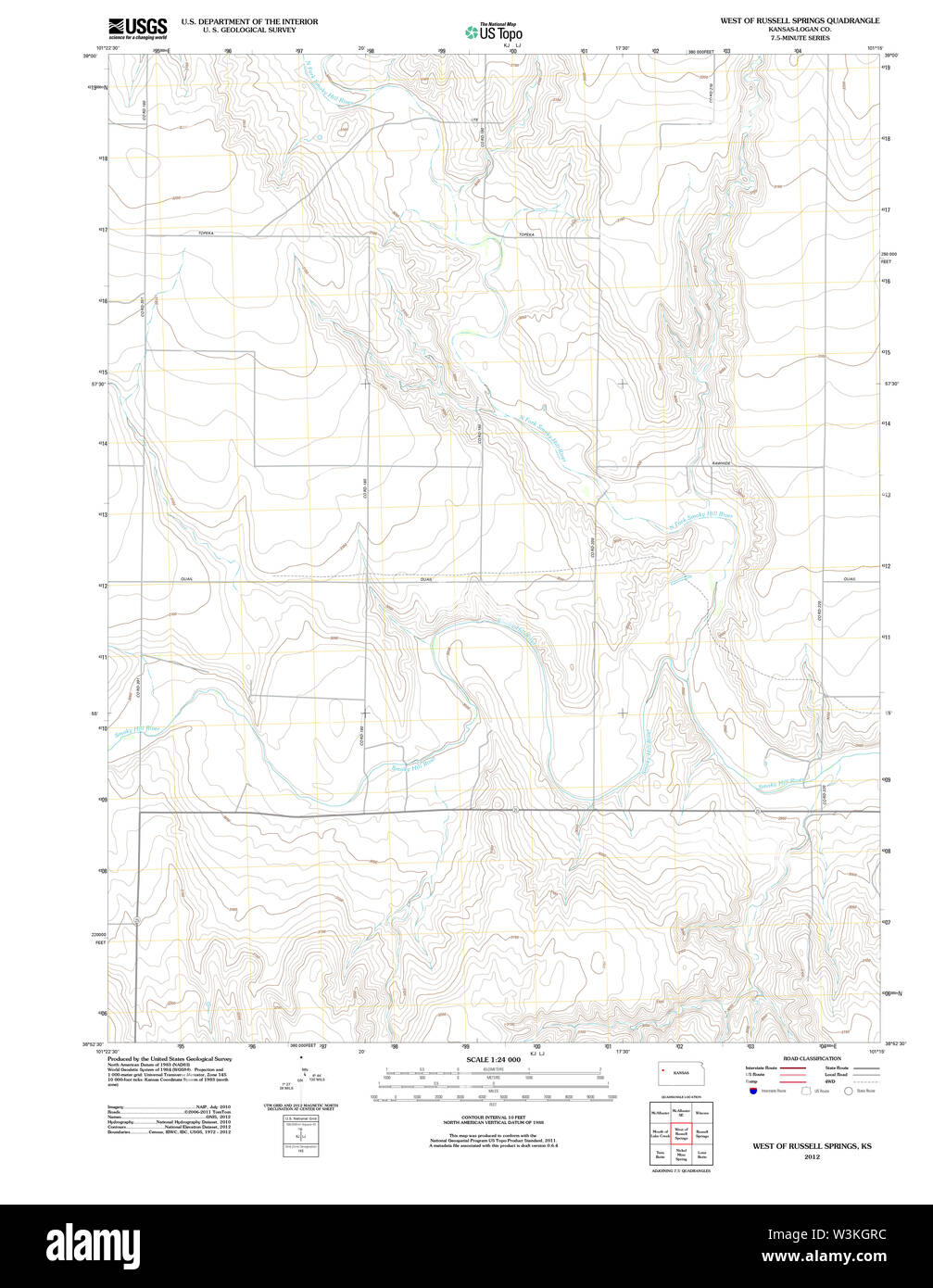 Russell springs map hi-res stock photography and images - Alamy