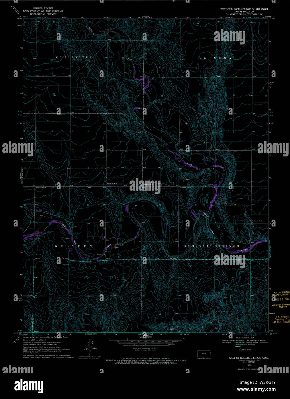Russell kansas map hi-res stock photography and images - Alamy