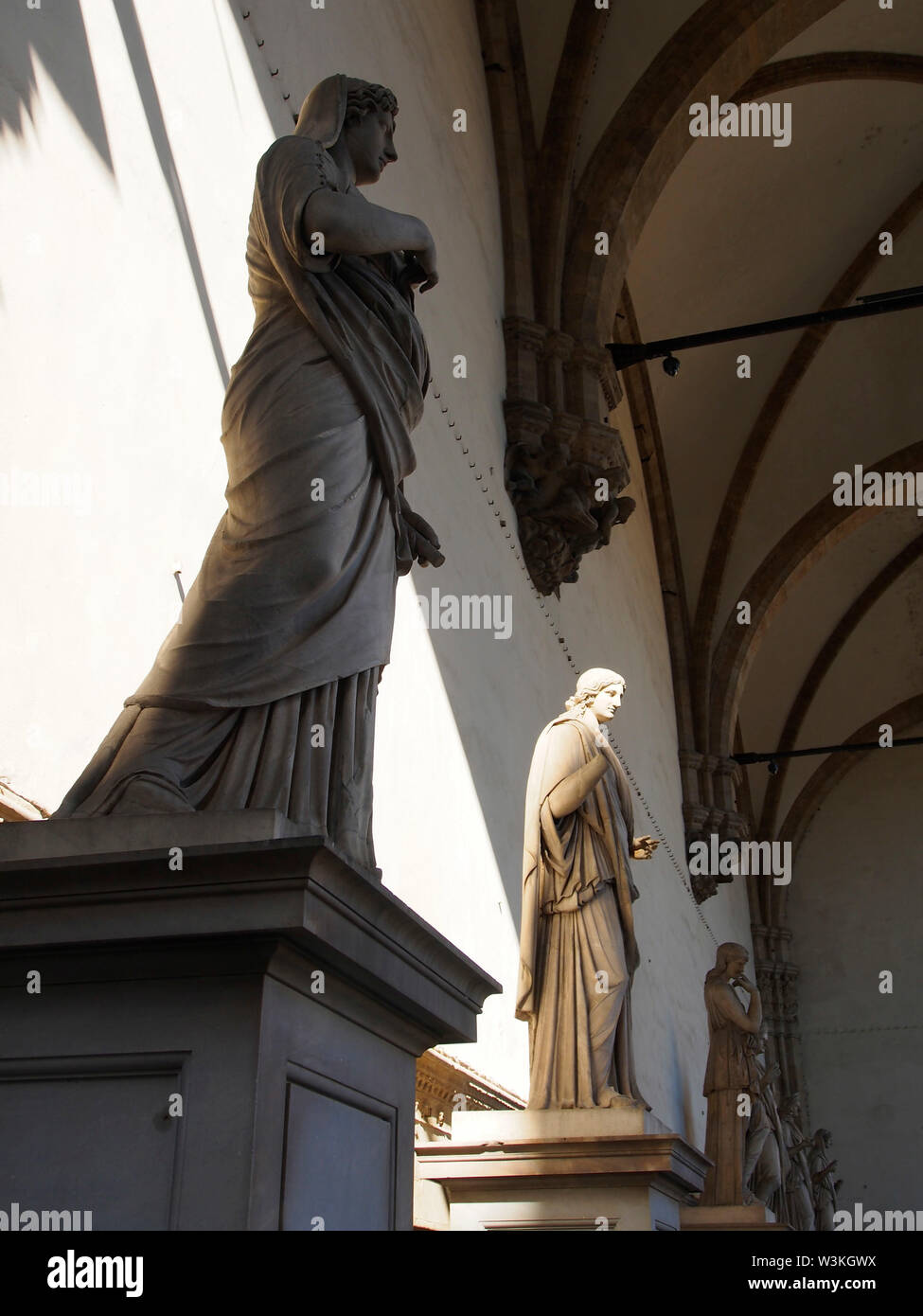 Italy, Tuscany, Florence, city, the Lanzi lodge, the sculpture and ...