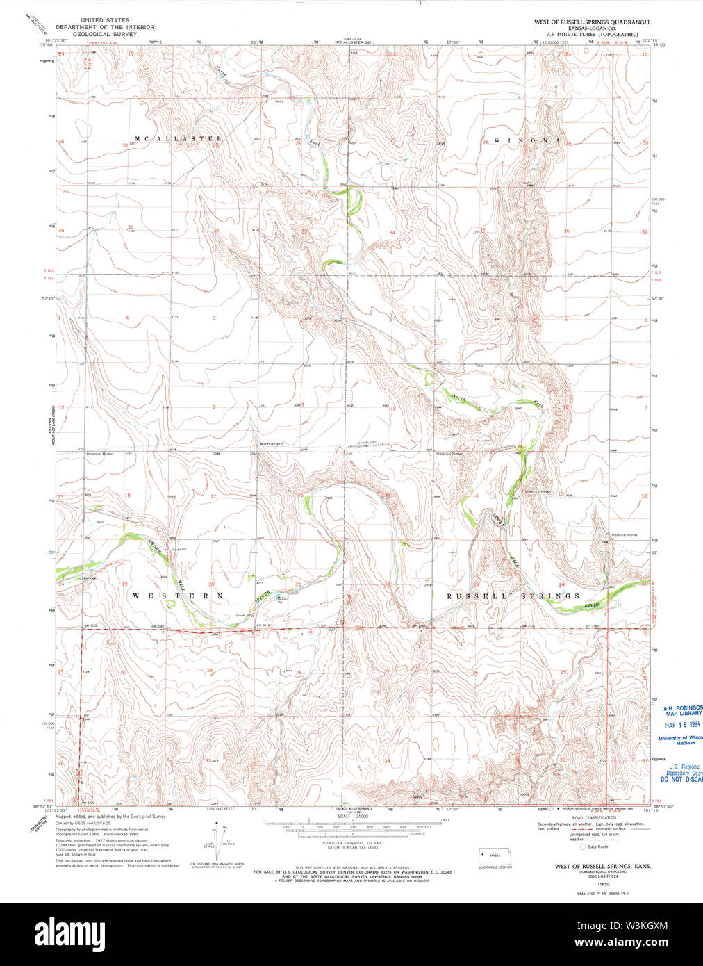 Map of russell springs hi-res stock photography and images - Alamy