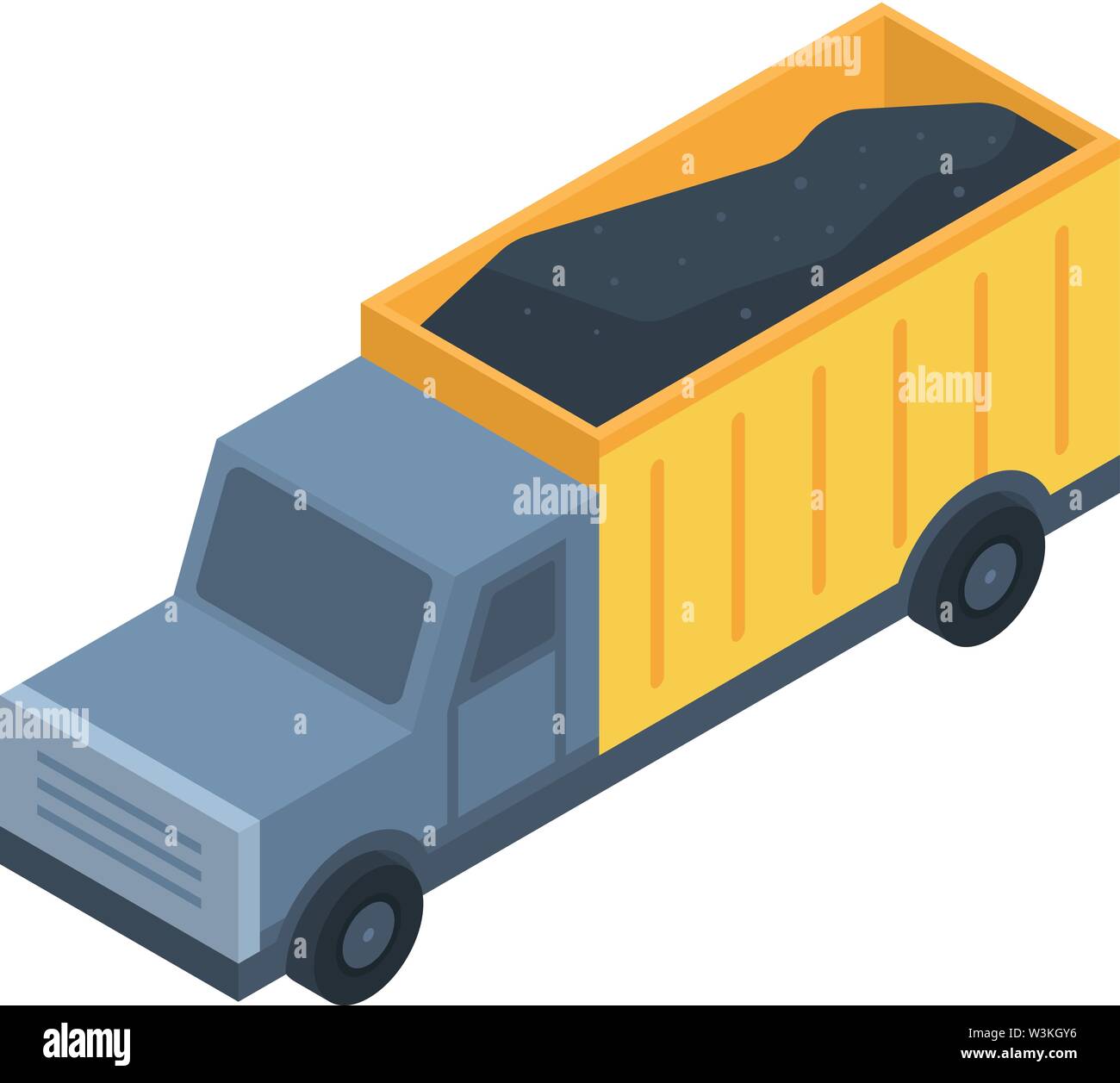Construction dump truck isometric Stock Vector Images - Alamy