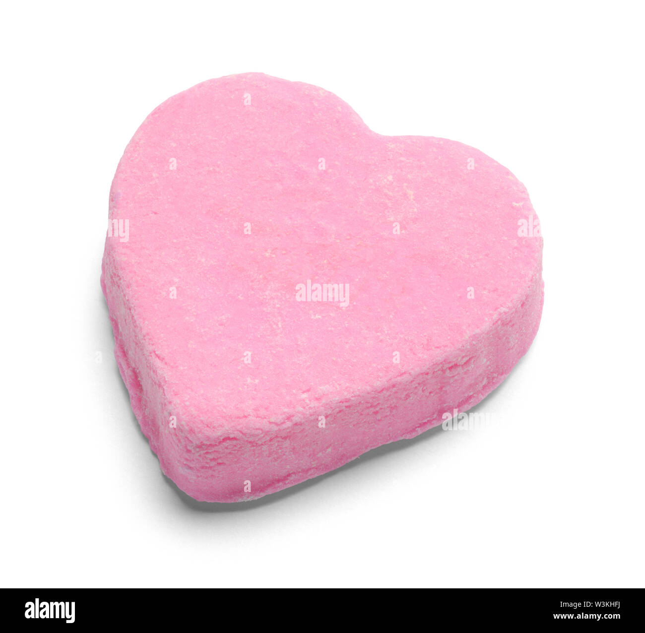 Pink Valentines Candy Heart Isolated on White Stock Photo - Alamy