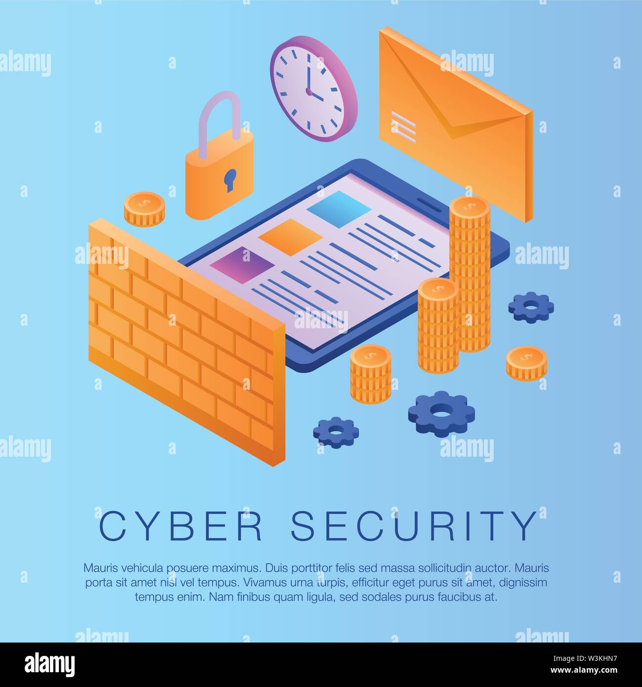 Cyber security concept background, isometric style Stock Vector Image ... Cyber security concept background, isometric style Stock Vector Image ...