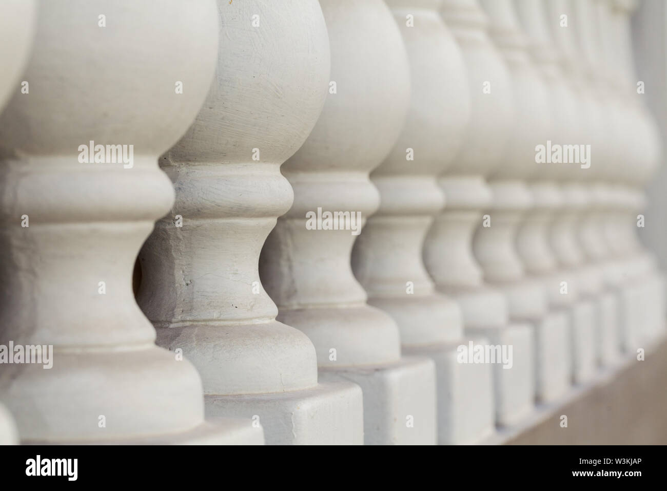 concrete pillars on the fence, close up Stock Photo - Alamy