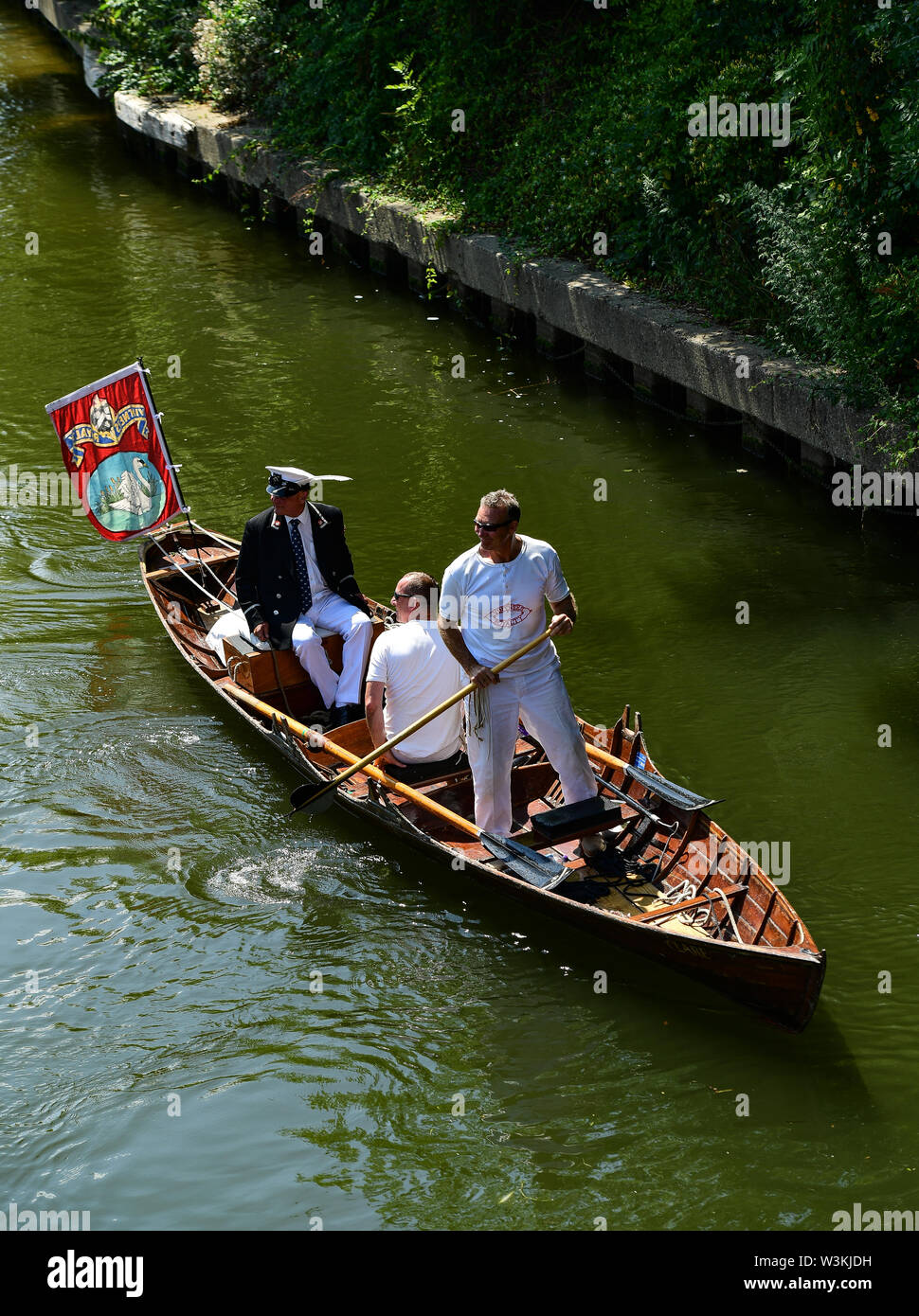 Traditional royal Swan Upping event on the Thames River, July 2019 ...