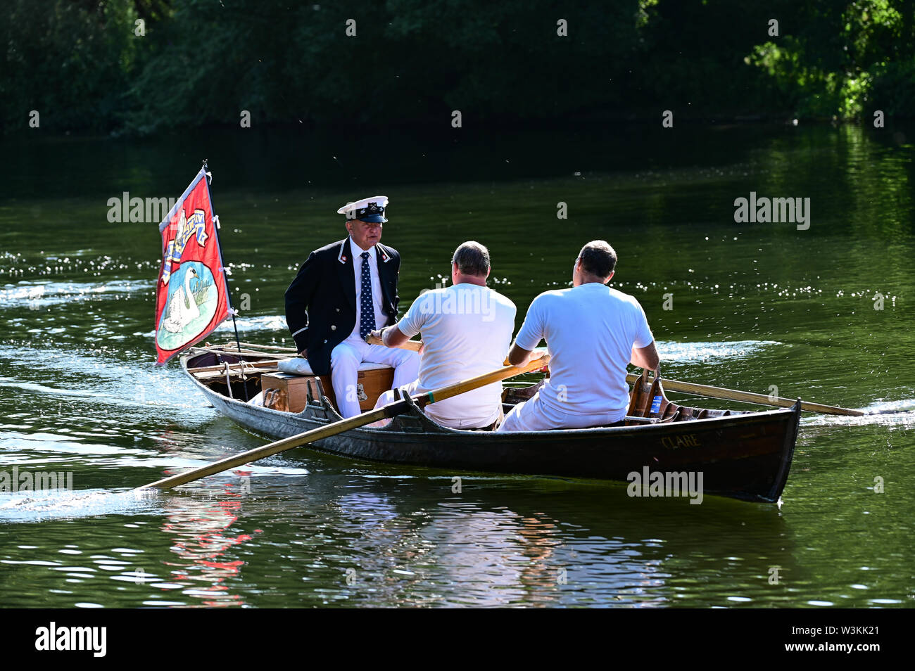 Traditional royal Swan Upping event on the Thames River, July 2019 ...