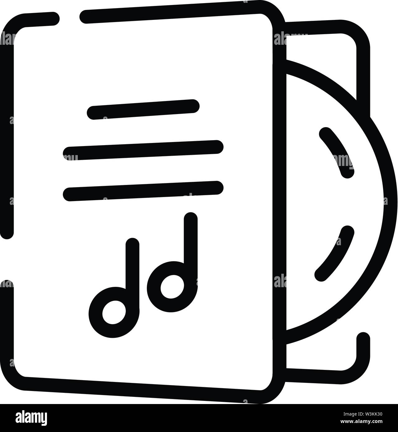 CD with case icon, outline style Stock Vector Image & Art - Alamy