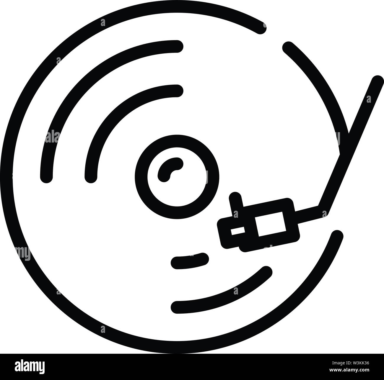 Vinyl disc icon, outline style Stock Vector Image & Art - Alamy