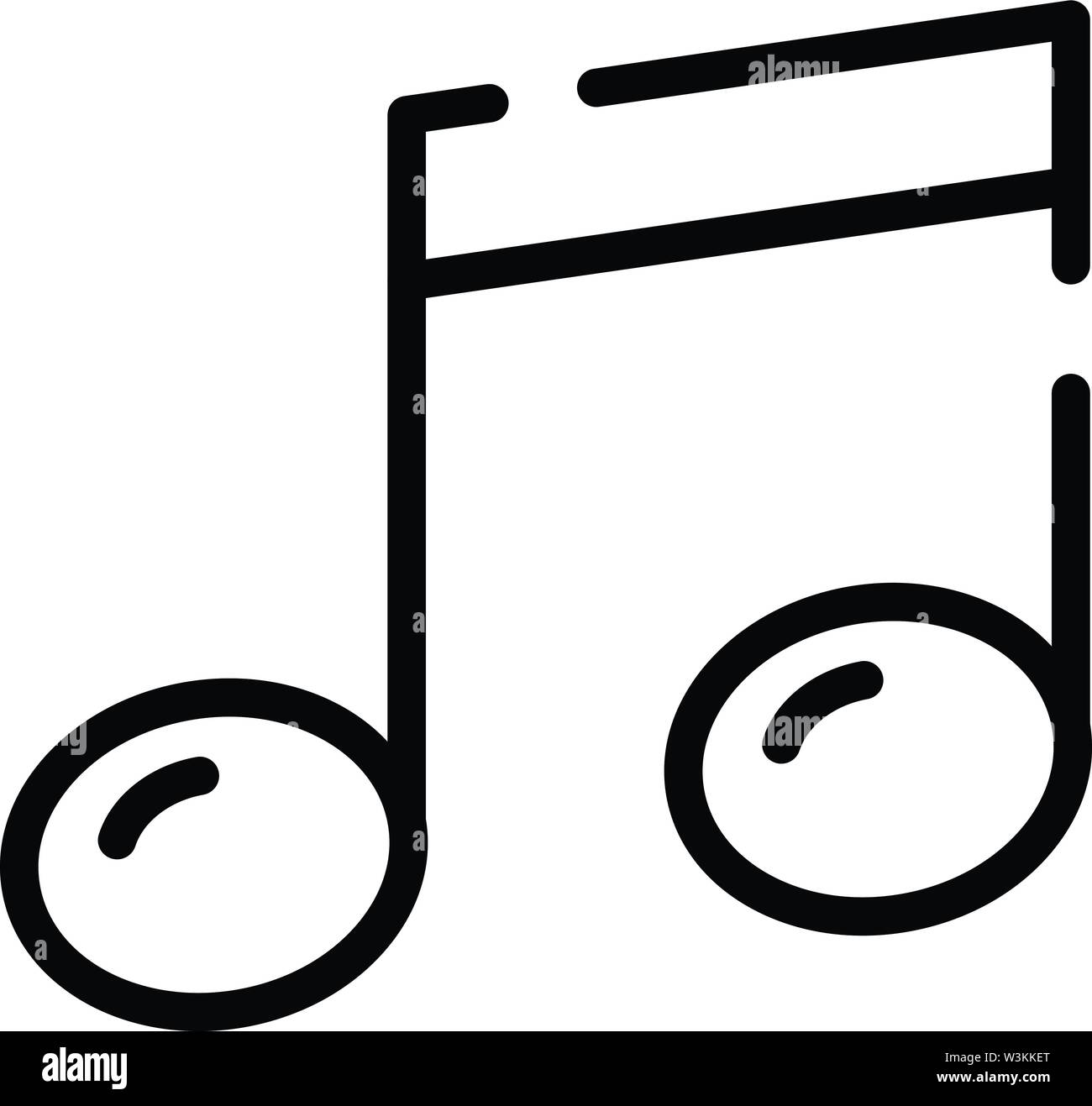 Single musical note icon, outline style Stock Vector Image & Art - Alamy