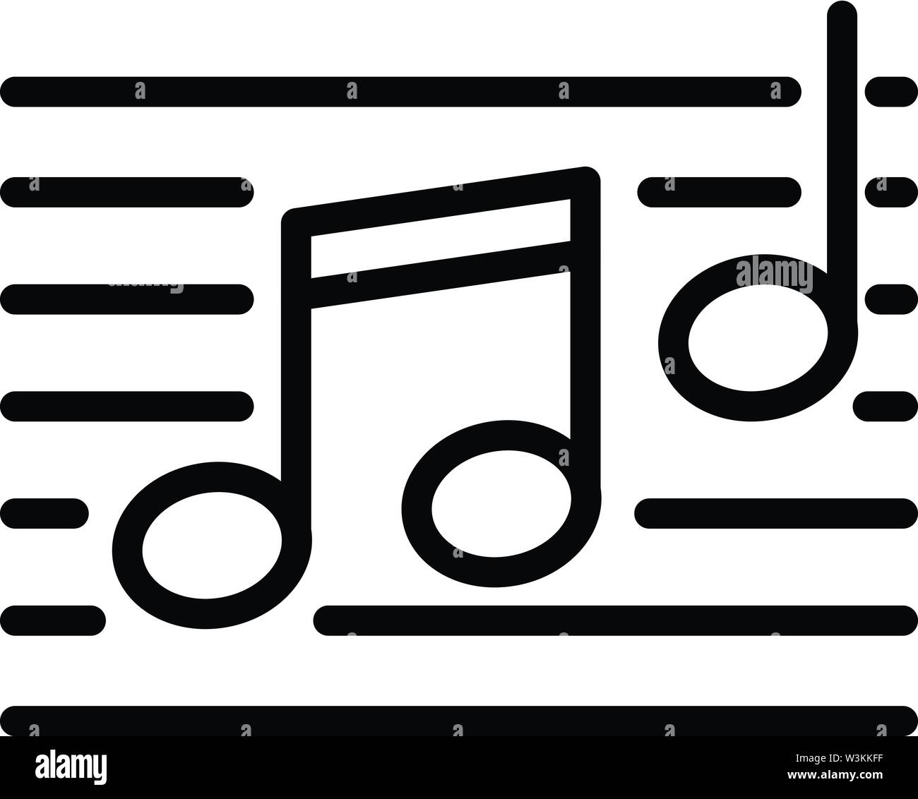 Piano score musical notes Stock Vector Images - Alamy