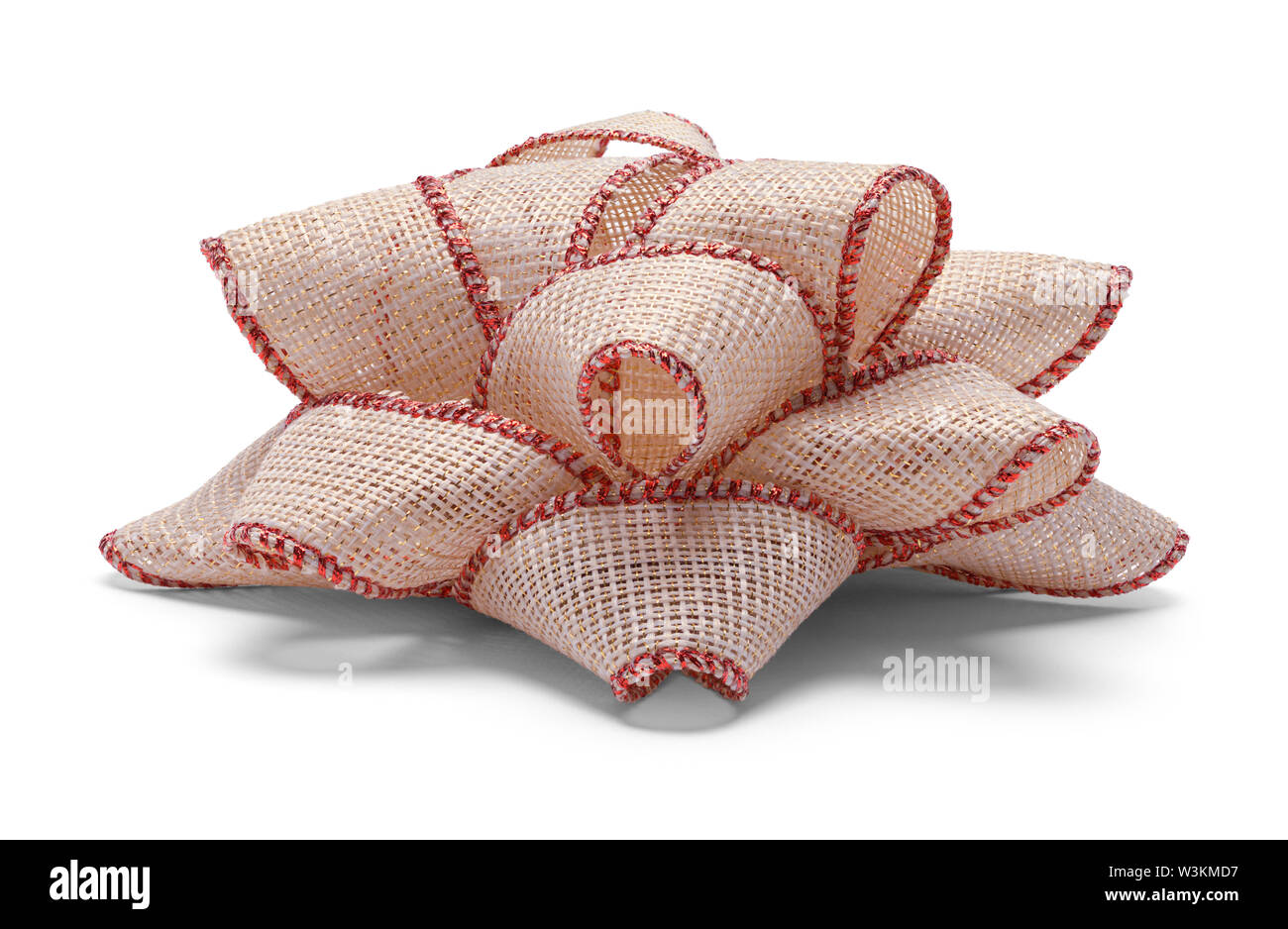 Rustic Present Bow Isolated on White Background Stock Photo - Alamy