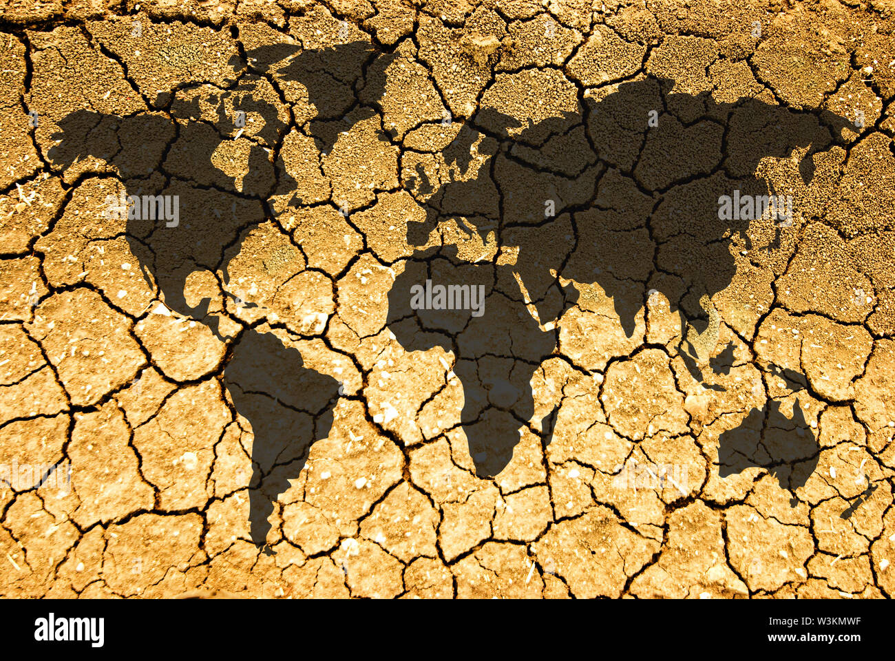 conceptual scene: in a dry environment burned by a dazzling sun, on the ...