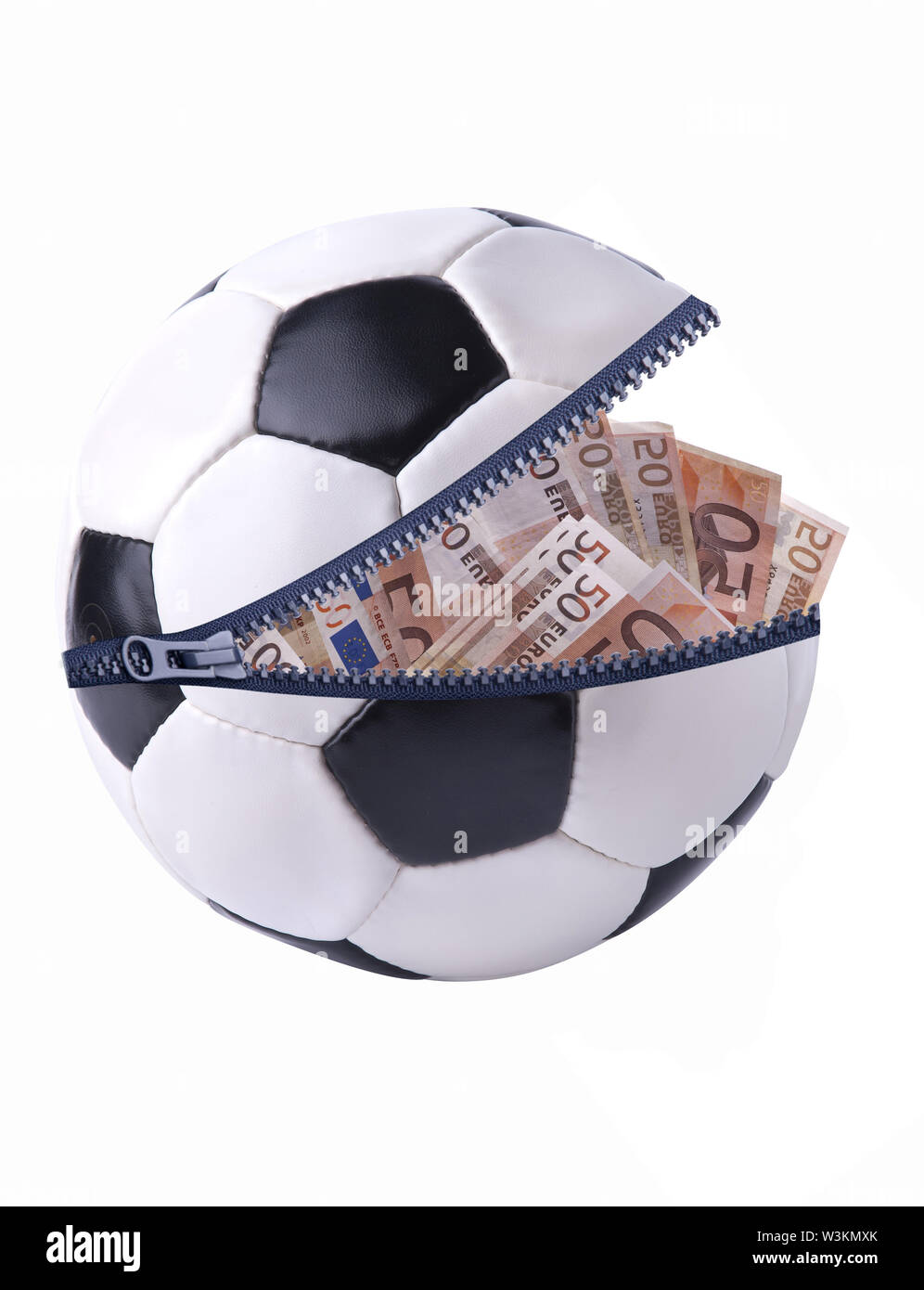 concept of corruption in football represented by a soccer ball ...