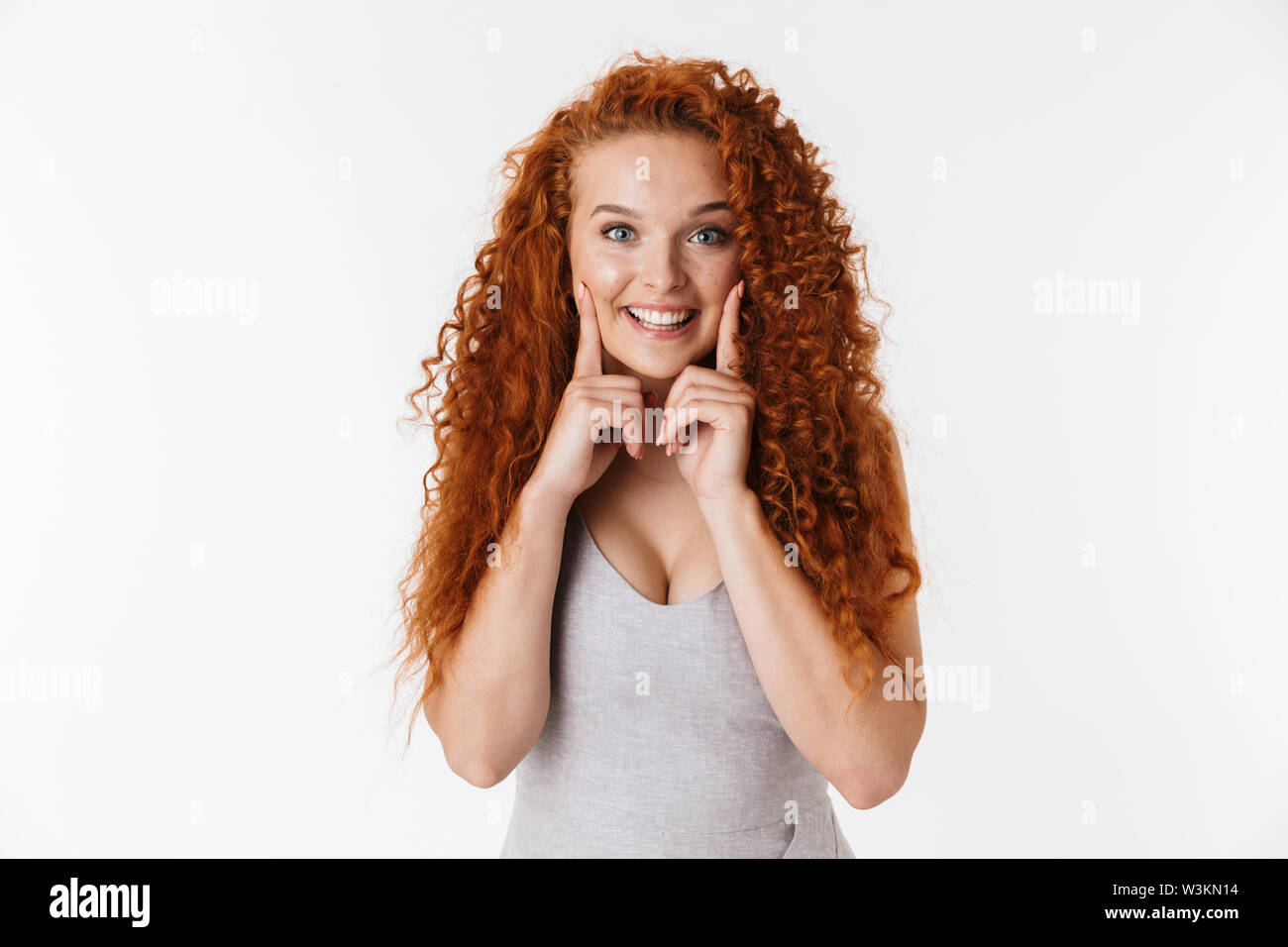 Long Curly Red Hair Freckles