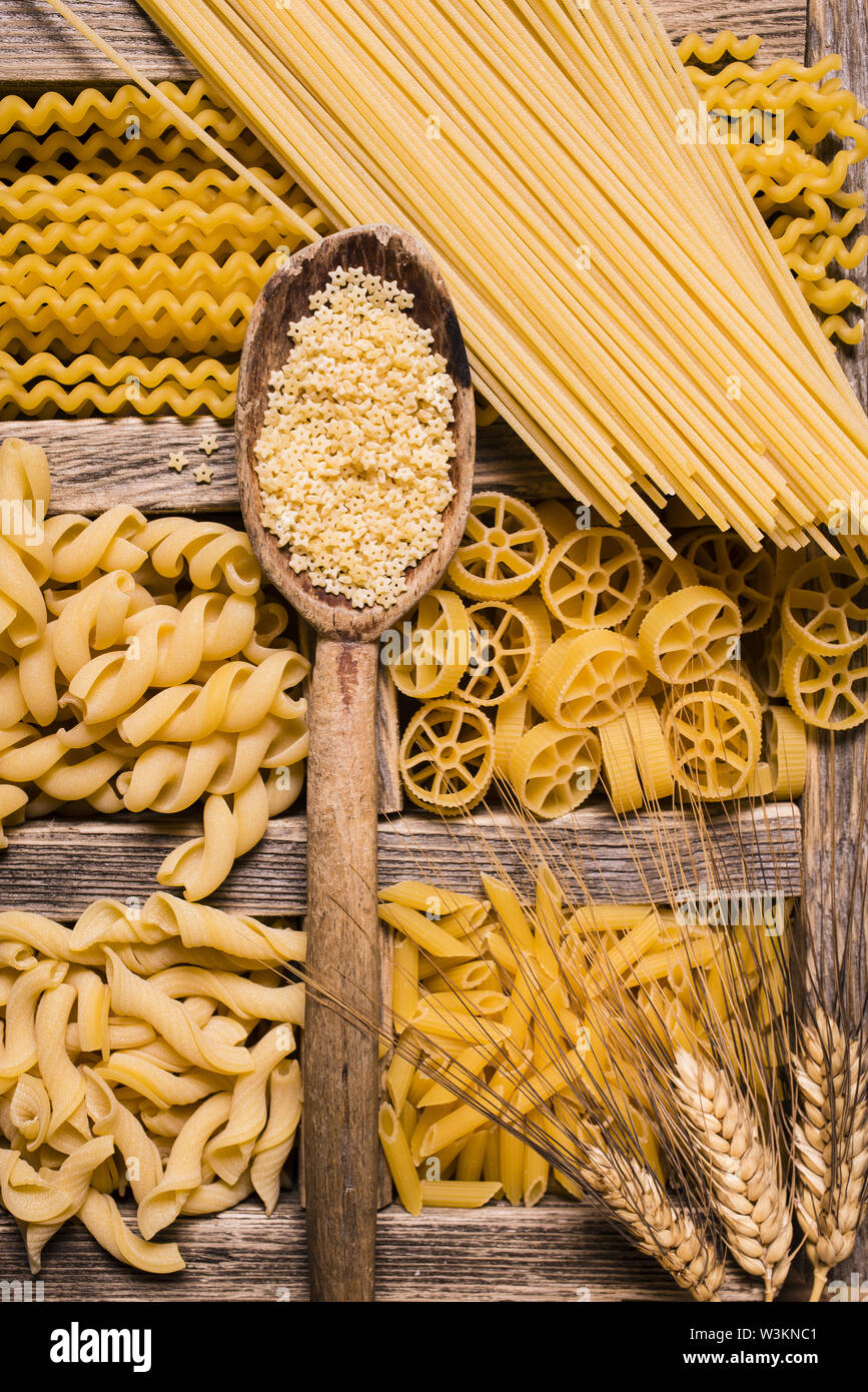 vast assortment of Italian pasta with different sizes and qualities in ...