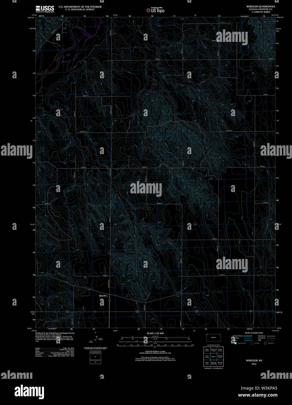 Map of wheeler kansas hi-res stock photography and images - Alamy