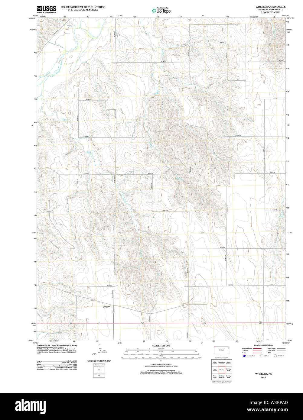 Map of wheeler kansas hi-res stock photography and images - Alamy