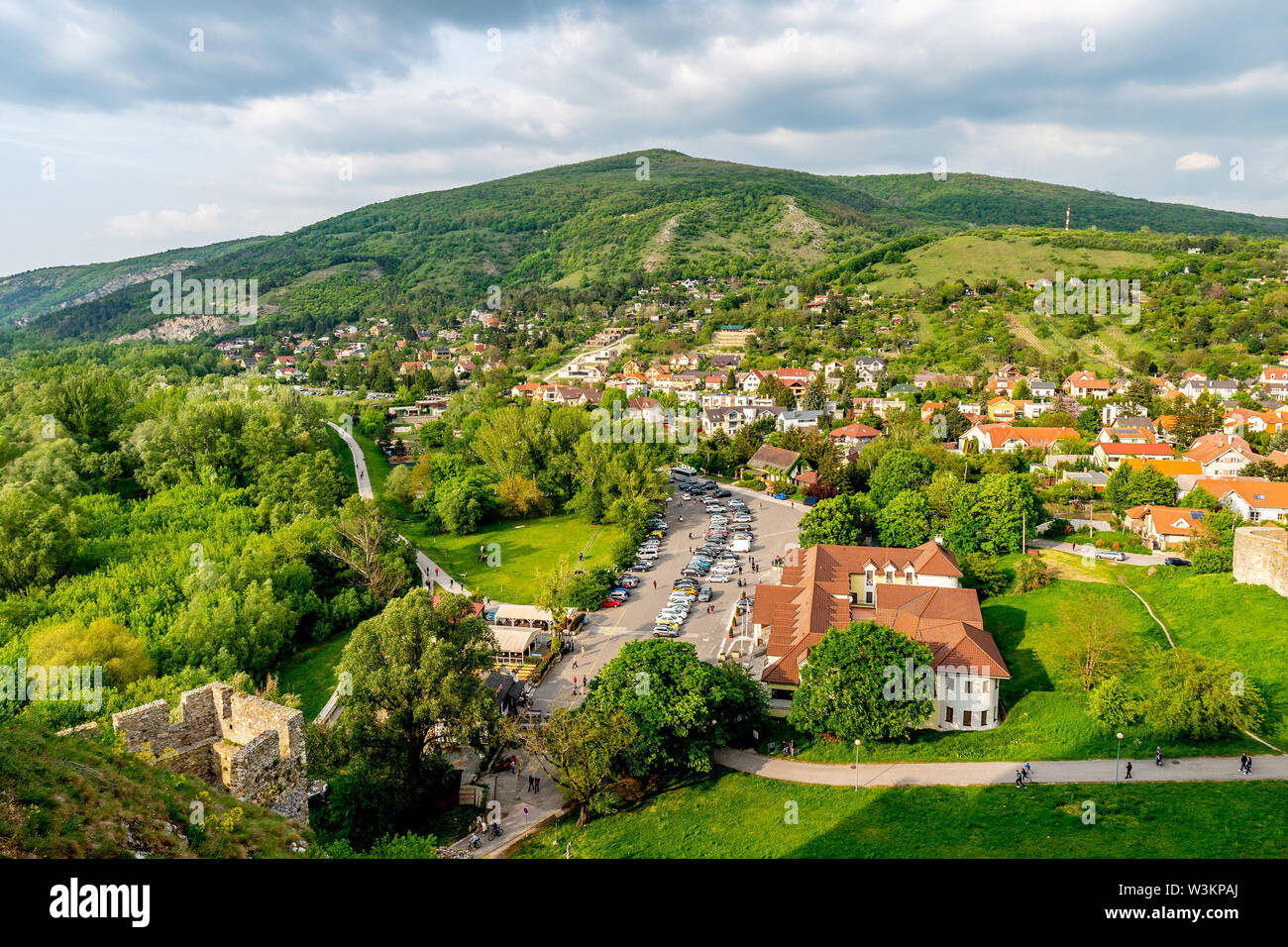 High Angle View of Devin Town in Bratislava from the Devinsky Castle ...