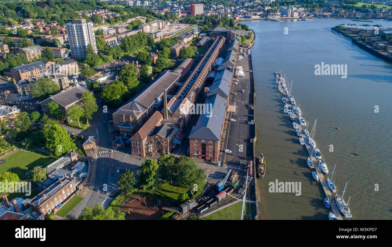 The Ropery and other buildings at Chatham Historic Dockyard in Kent ...
