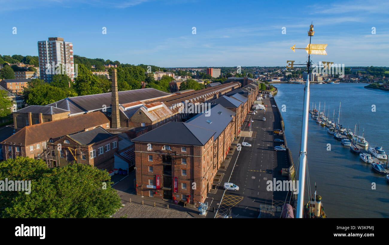 The Ropery and other buildings at Chatham Historic Dockyard in Kent ...