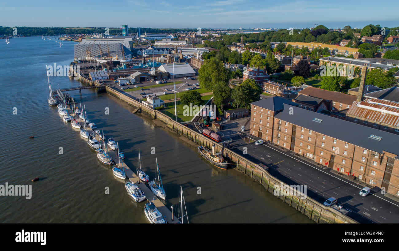 The Ropery and other buildings at Chatham Historic Dockyard in Kent ...