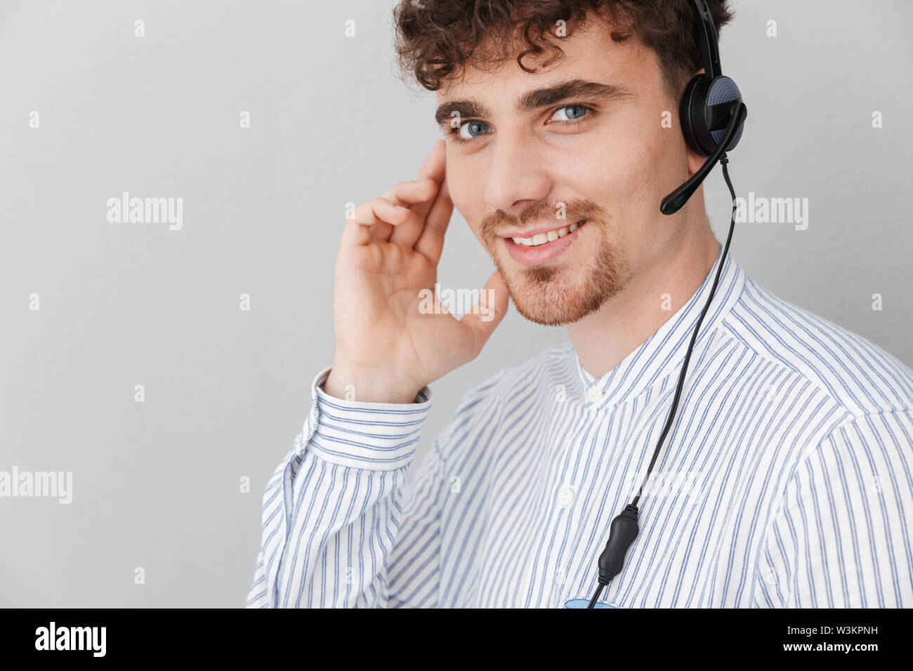 Phone operator man hi-res stock photography and images - Alamy