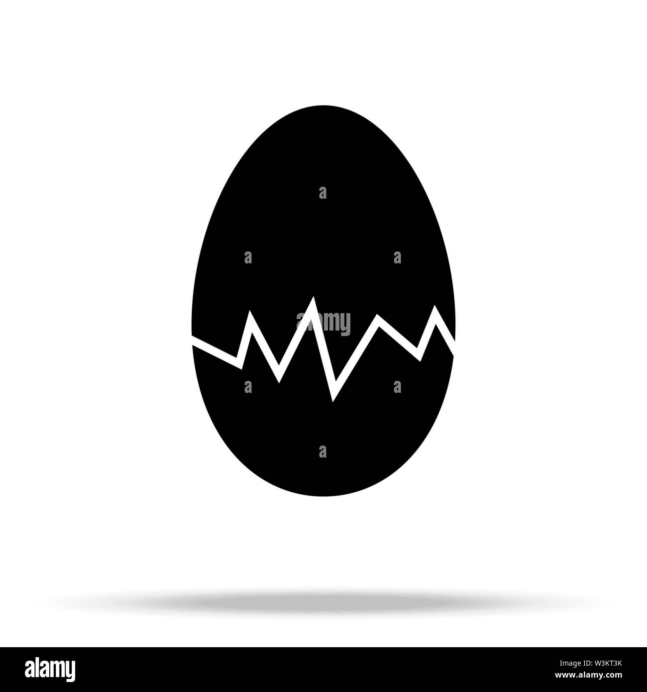 egg icon vector, solid illustration, pictogram isolated on white Stock ...