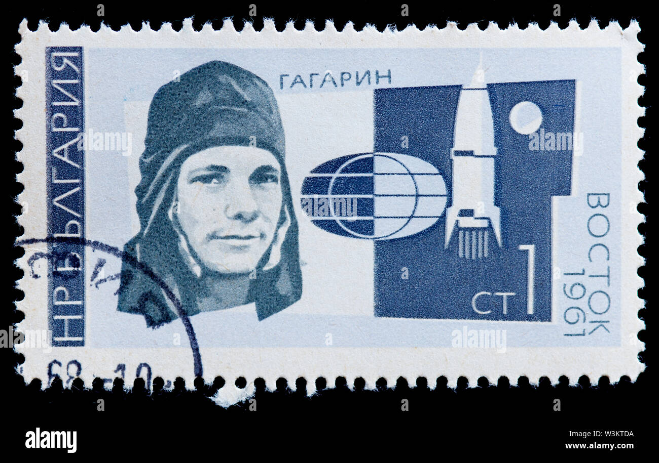 Bulgaria Postage Stamp - Yuri Gagarin Stock Photo - Alamy