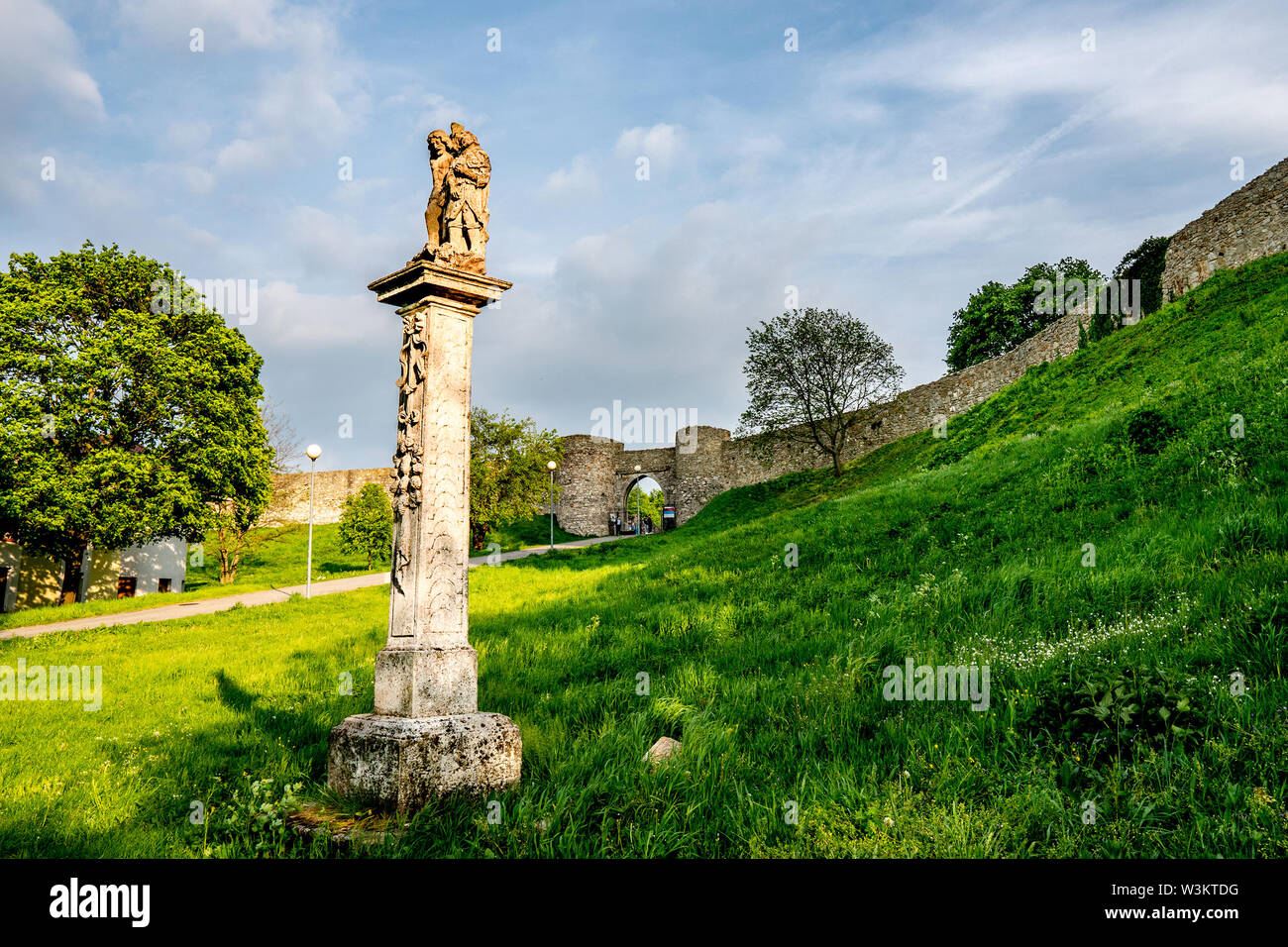 Devin Castle Low Angle View of Exterior Fortified Walls on a Hill with ...