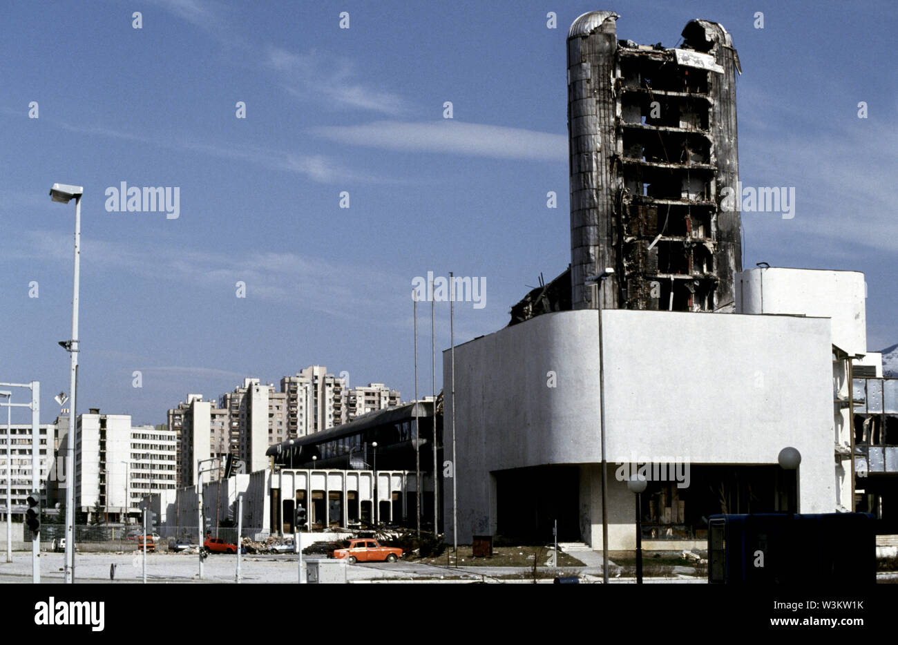 10th April 1993 During the Siege of Sarajevo: the ruins of the ...