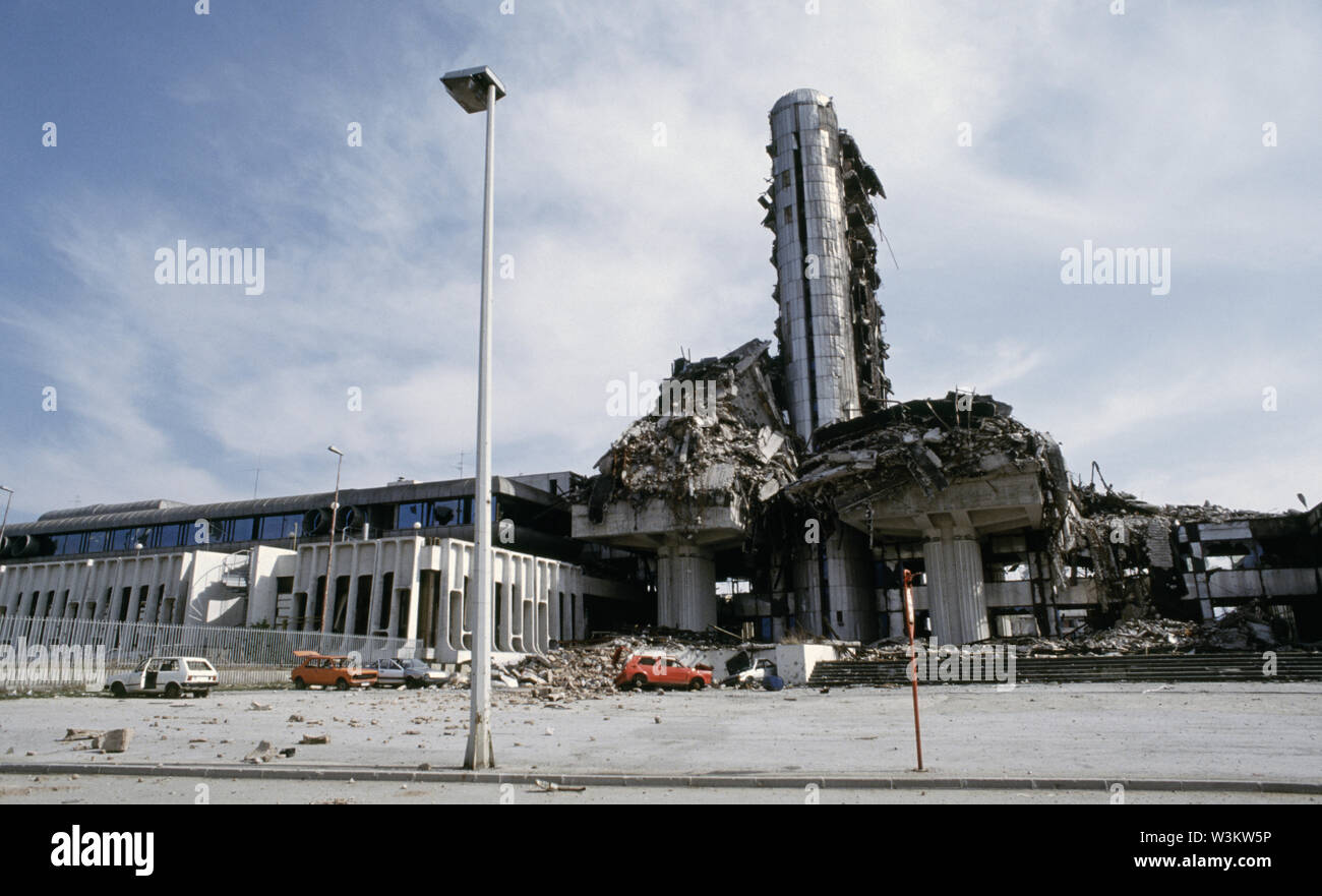 10th April 1993 During the Siege of Sarajevo: the ruins of the ...