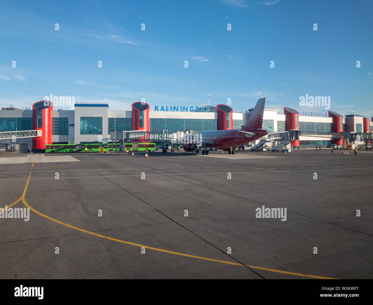 Khrabrovo international airport building at sunny sumer day time Stock ...