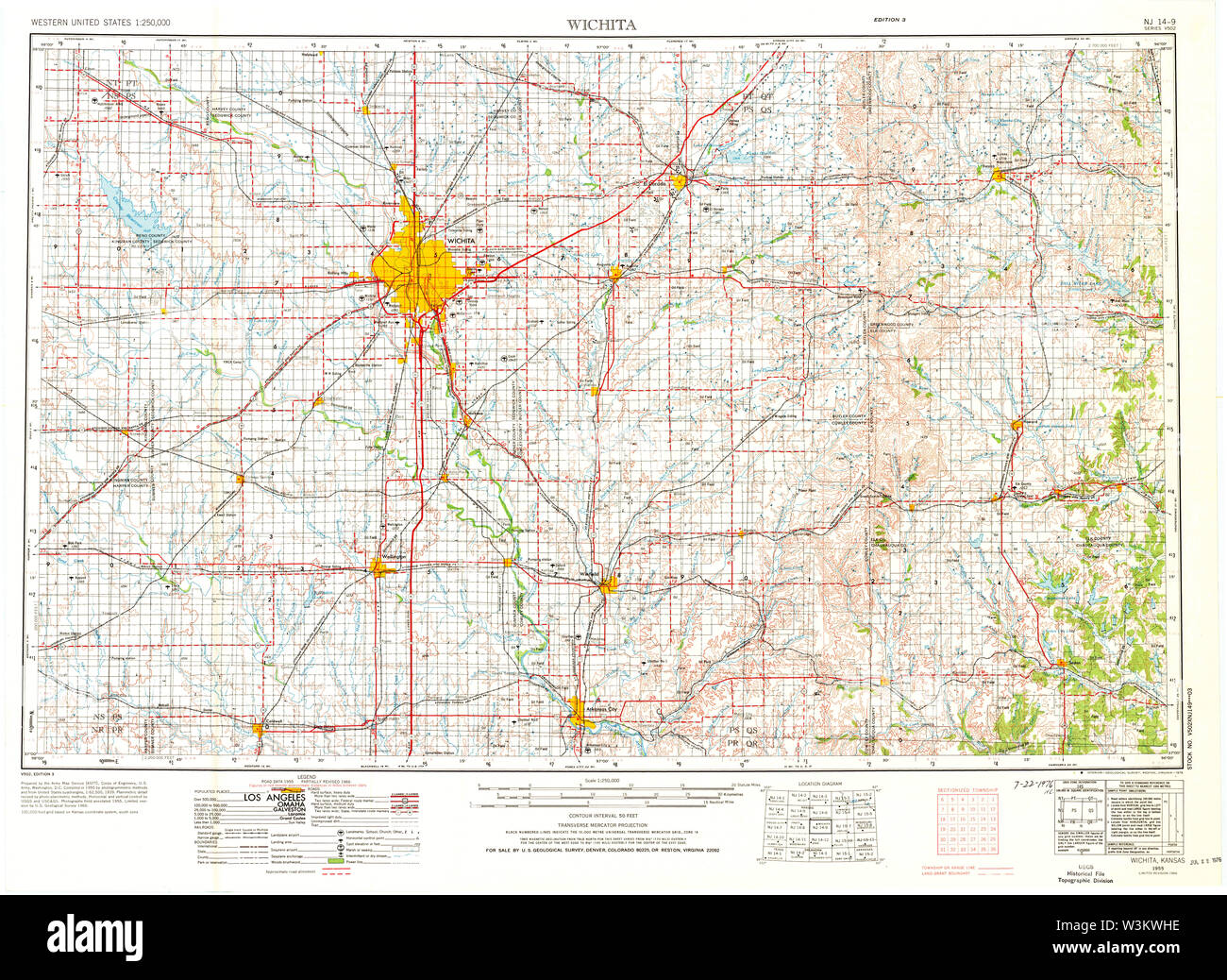 Wichita map ks hi-res stock photography and images - Alamy
