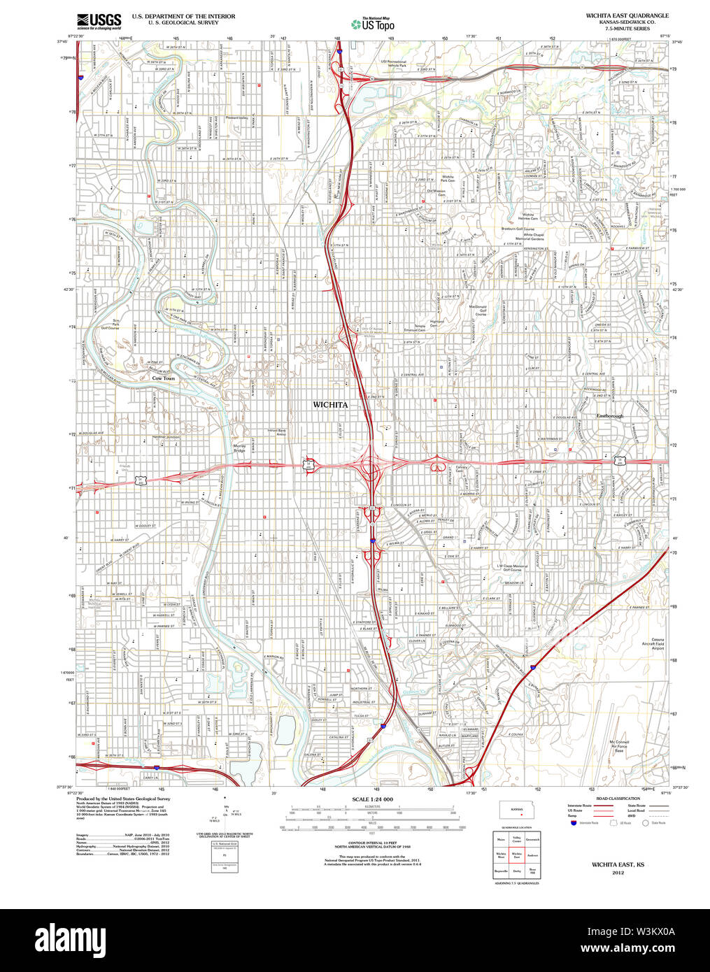 Wichita kansas map hi-res stock photography and images - Alamy