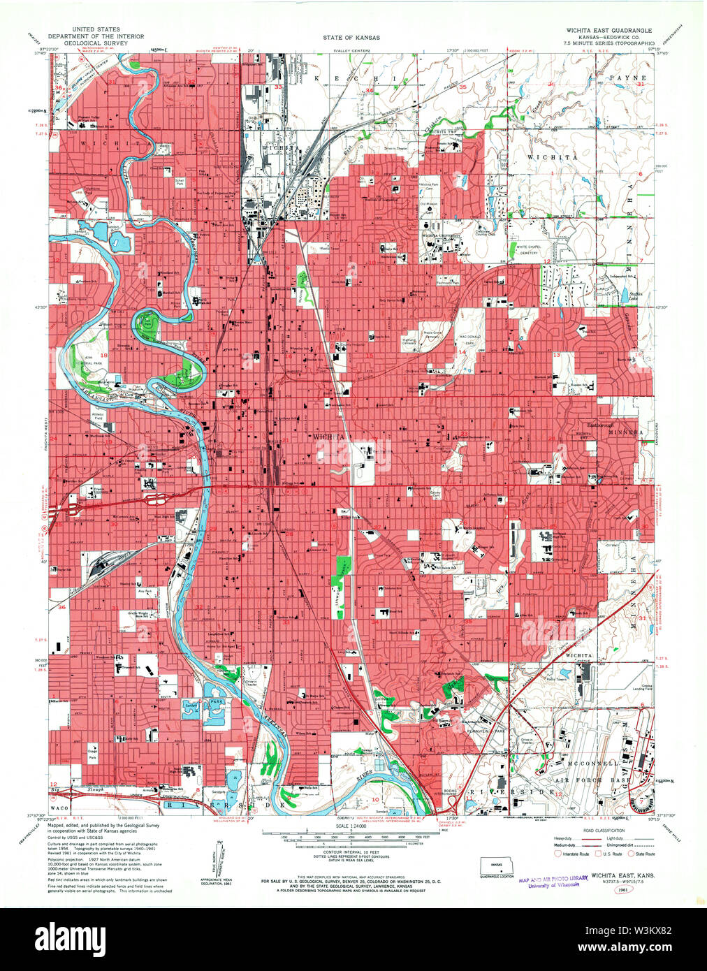 Wichita map ks hi-res stock photography and images - Alamy