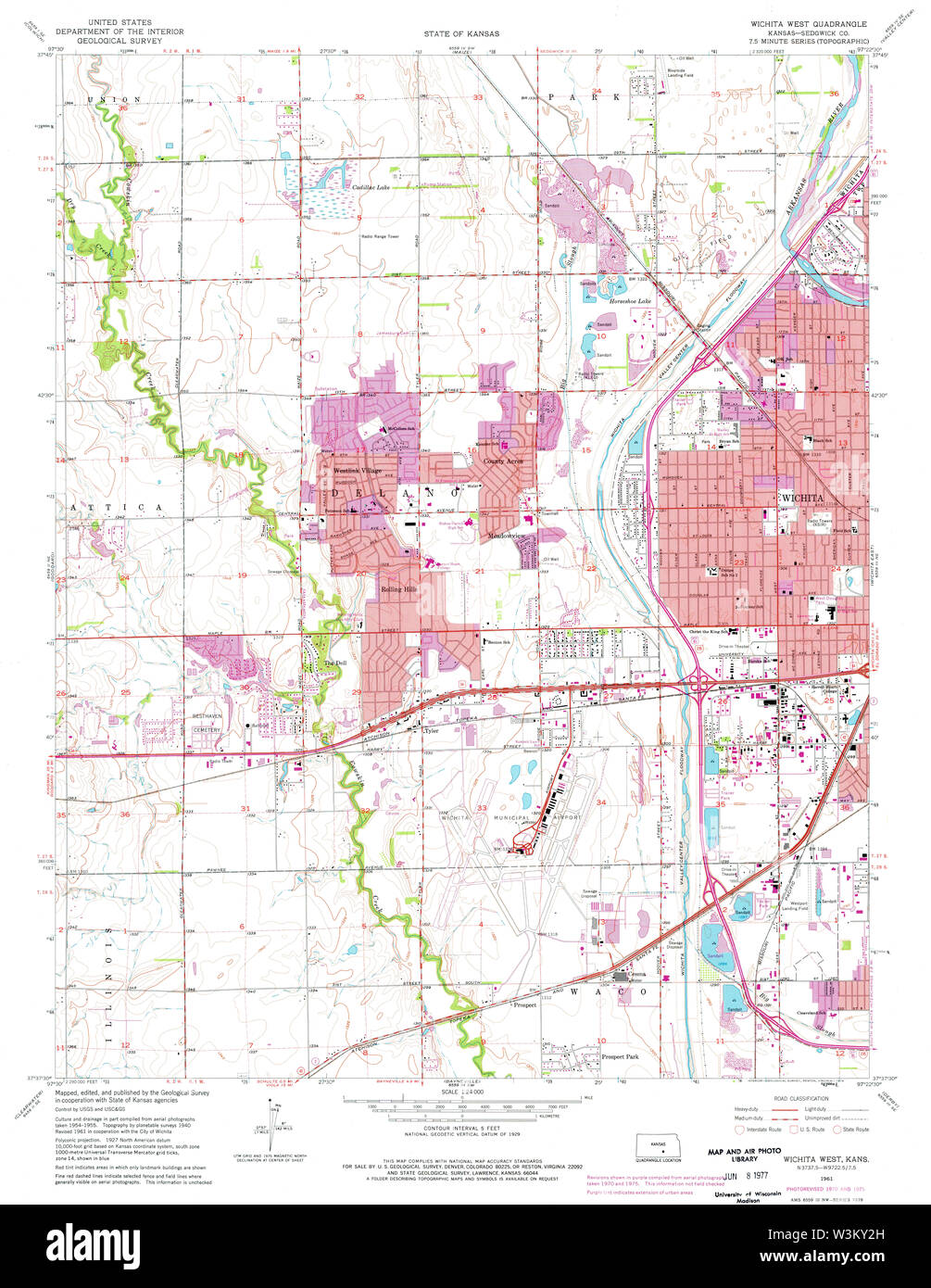 Wichita kansas map hi-res stock photography and images - Alamy