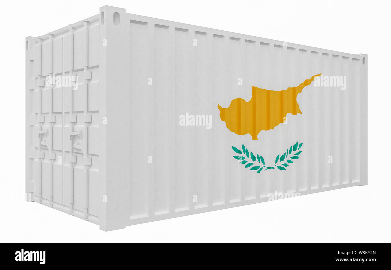 3D Illustration of Cargo Container with Cyprus Flag Stock Photo - Alamy