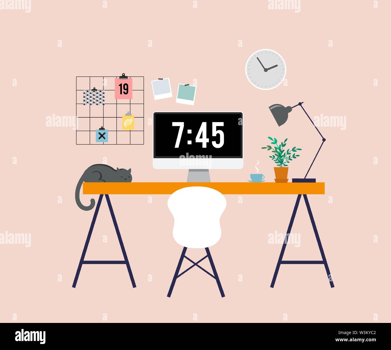 Working space vector vectors hi-res stock photography and images - Alamy