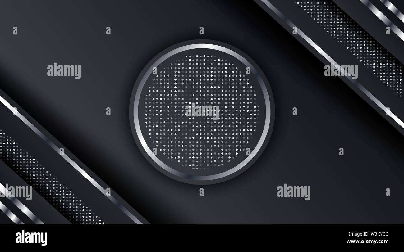 Dark Metallic Silver Frame Layout Technology Corporate Business Design ...