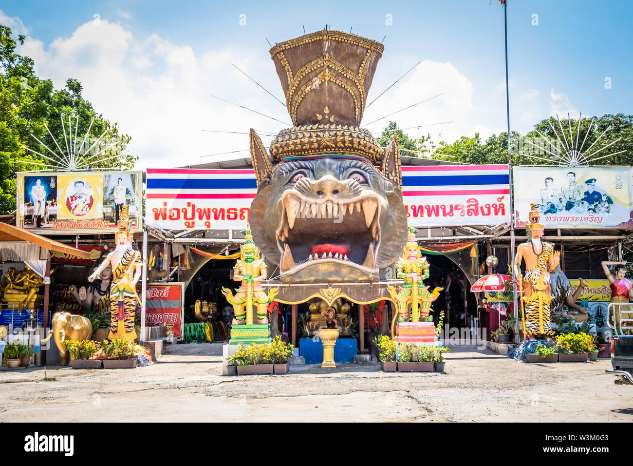 Pattaya, Thailand - May 19, 2019: temple Yantra tattoo or Sak Yant ...