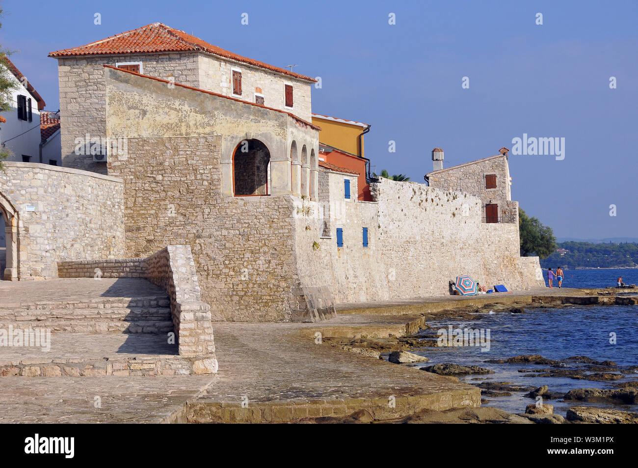 Beach, Novigrad, Croatia, Europe Stock Photo - Alamy