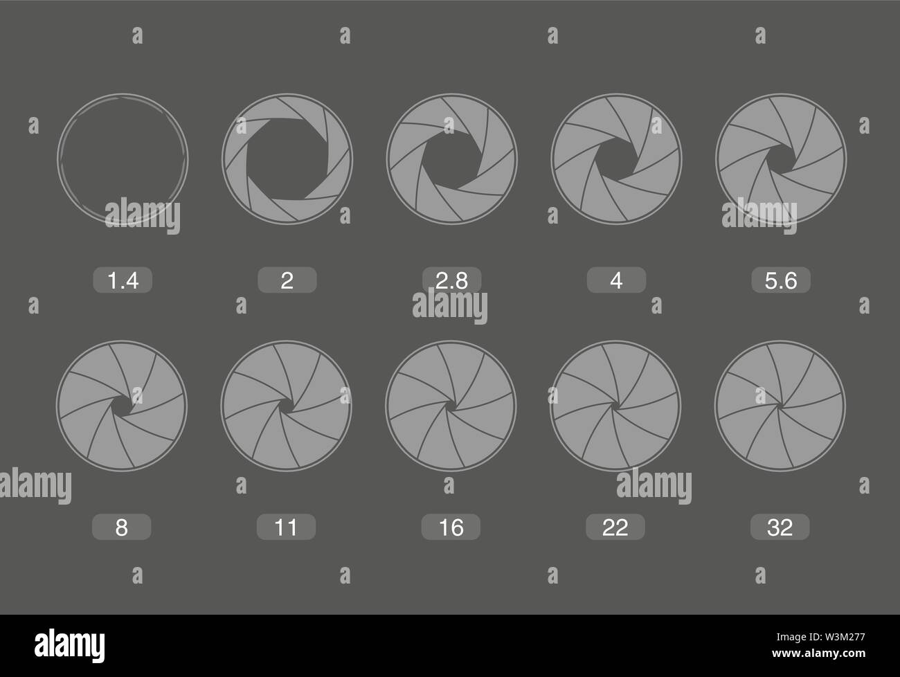 Vector Illustration of a Lens aperture Stock Vector Image & Art - Alamy