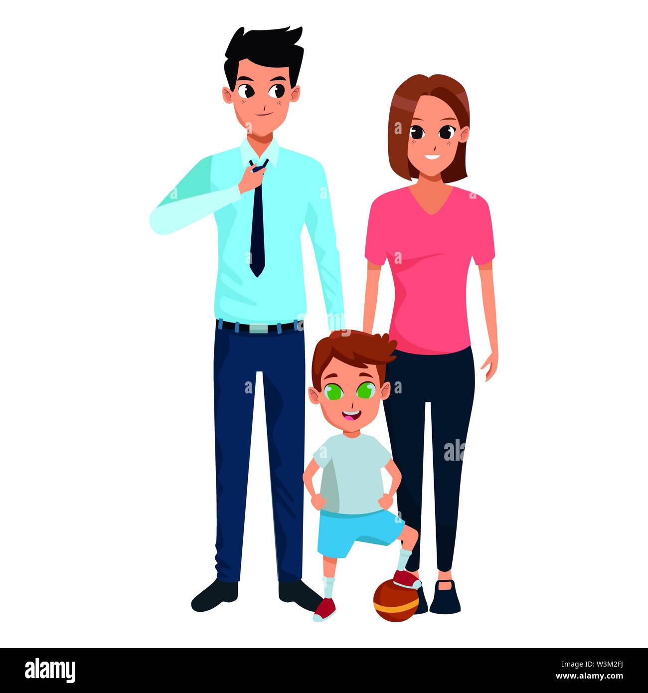 Family parents and childrens cartoons Stock Vector Image & Art - Alamy