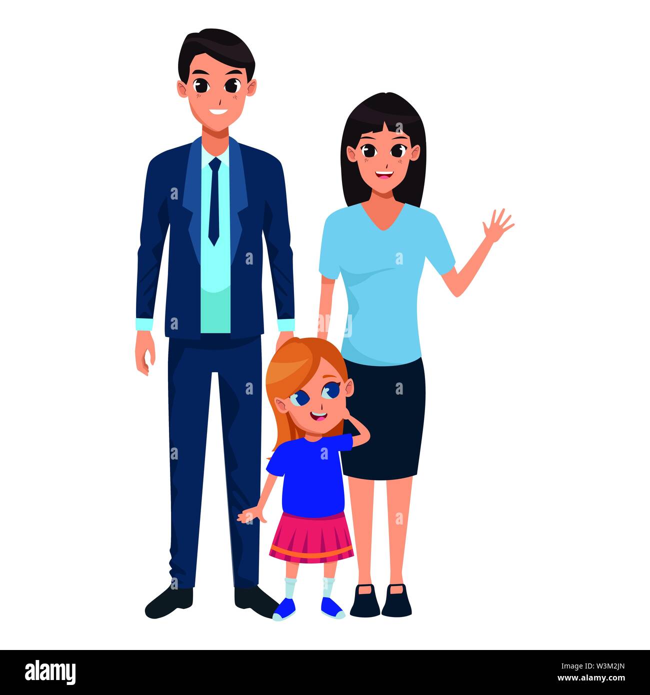 Family parents and childrens cartoons Stock Vector Image & Art - Alamy