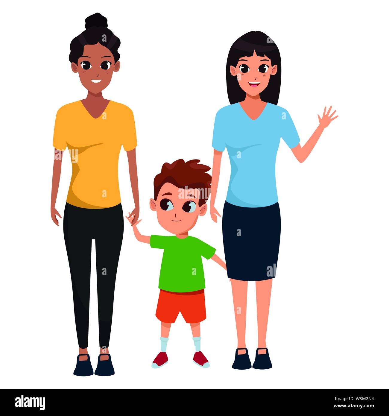 Family parents and childrens cartoons Stock Vector Image & Art - Alamy