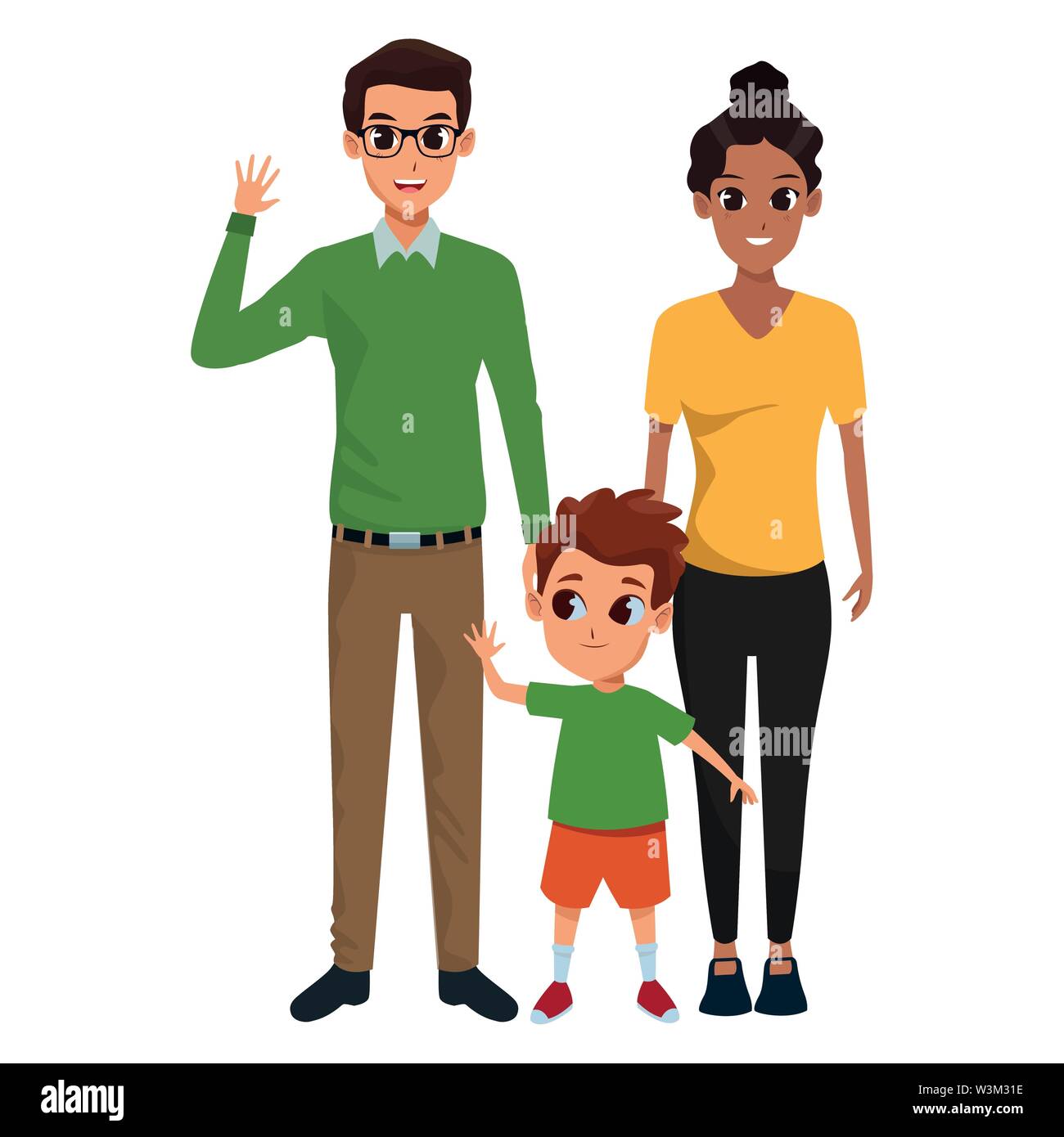 Family parents and childrens cartoons Stock Vector Image & Art - Alamy